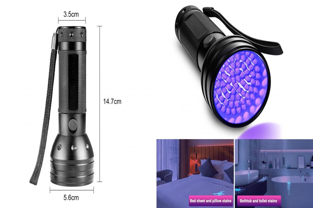 SPRINGGREEN| Uv Flashlight Black Light Waterproof Blacklight Flashlight ...