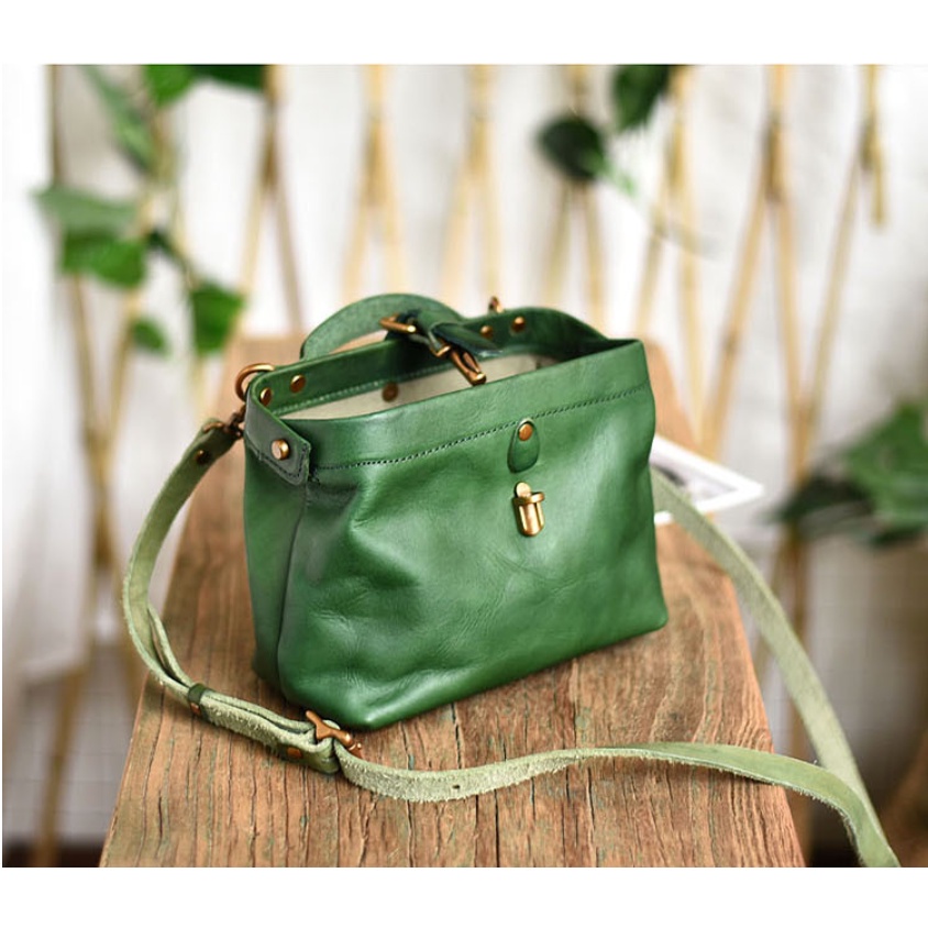[Mr. Leather] Genuine Female Bag Leather Retro Small Doctor Bag ...
