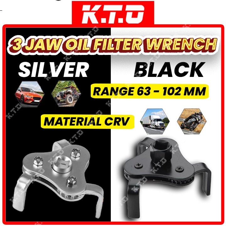 3 Jaw Adjustable Two Way Oil Filter Opener Wrench Tool Remover For Cars ...