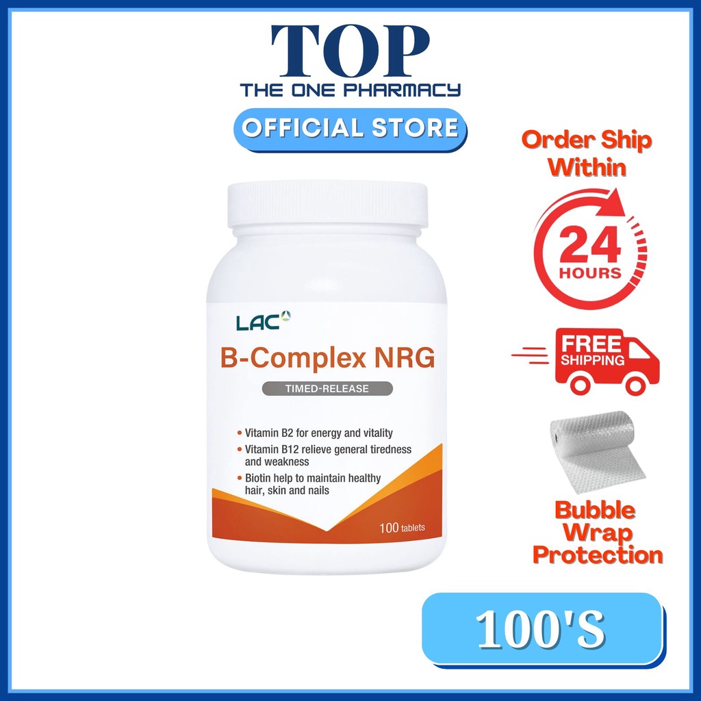 LAC B-Complex NRG (ENERGY)- 100 Tablets | Shopee Malaysia