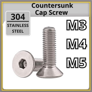M3 M4 M5 Hex Socket CSK Cap Screw DIN7991 | SUS 304 Stainless Steel ...