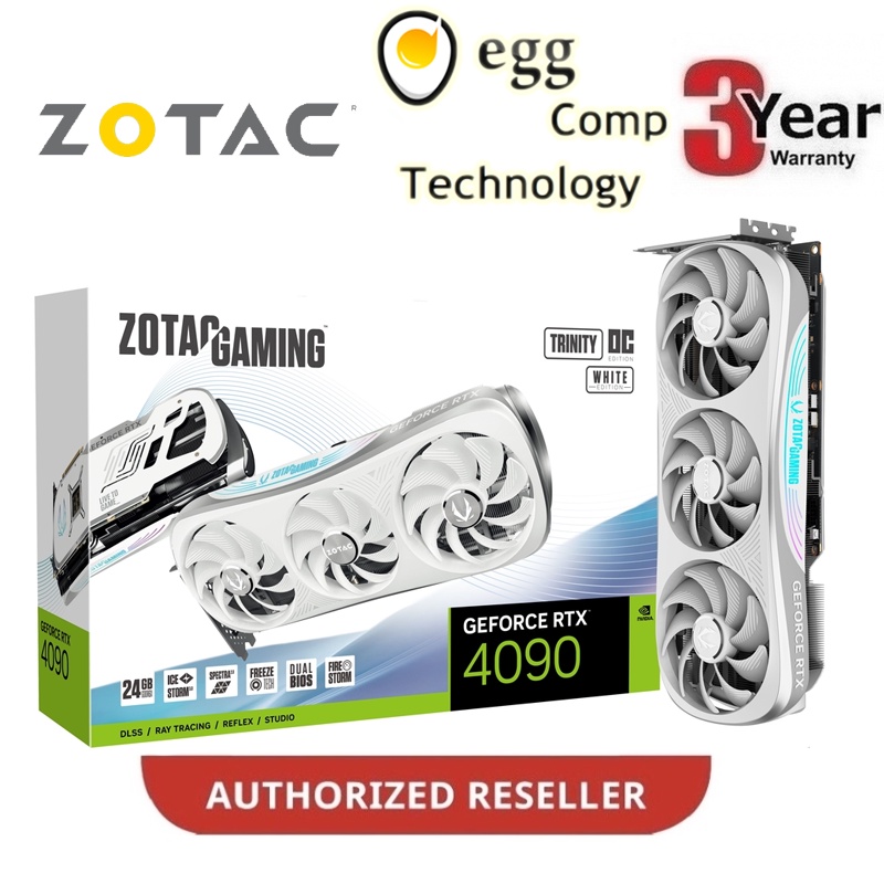 ZOTAC GAMING GEFORCE RTX 4090 TRINITY OC WHITE EDITION 24GB GDDR6X ...