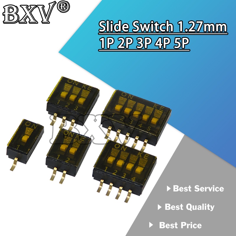 5PCS SMD SMT Slide Type Switch 1P 2P 3P 4P 5P New 1.27mm Position Way ...