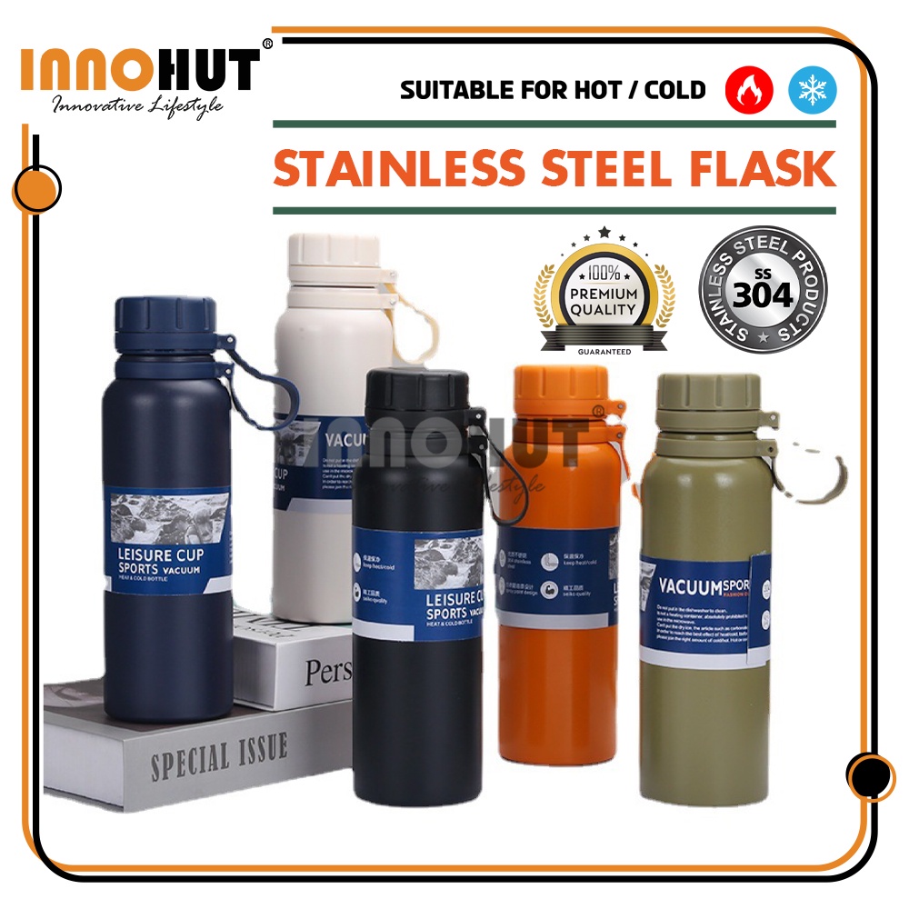 Innohut 800ML 304 Stainless Steel Insulated Vacuum Thermal Flask For Hot/Cold Drinking Water ...
