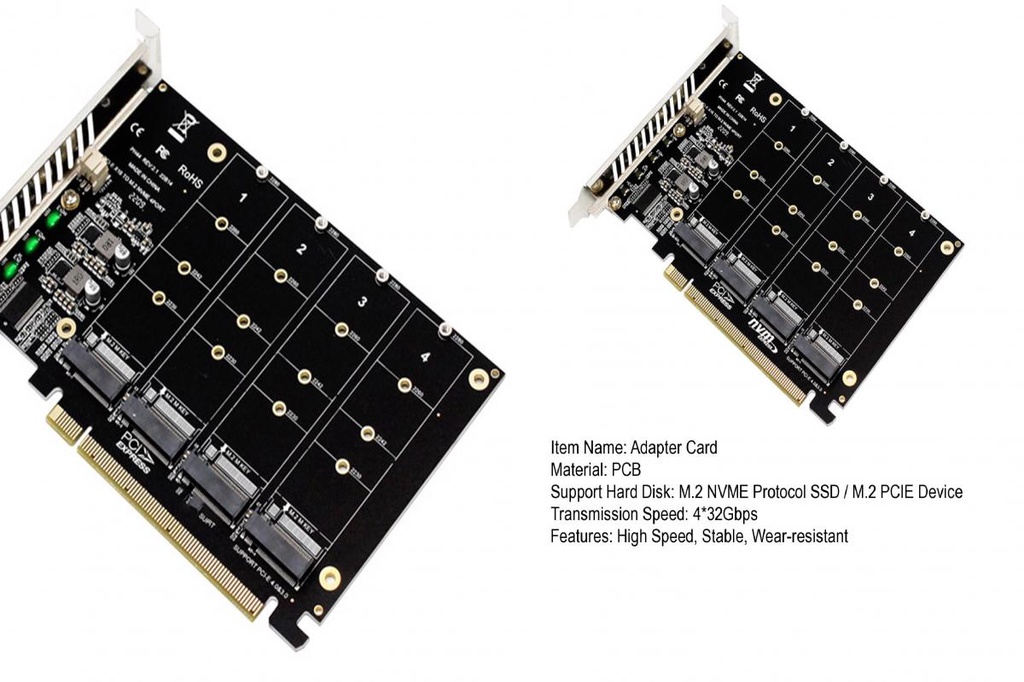 COOD Simultaneously Expand 4 X 32gbps Full-speed Signals Adapter Card ...