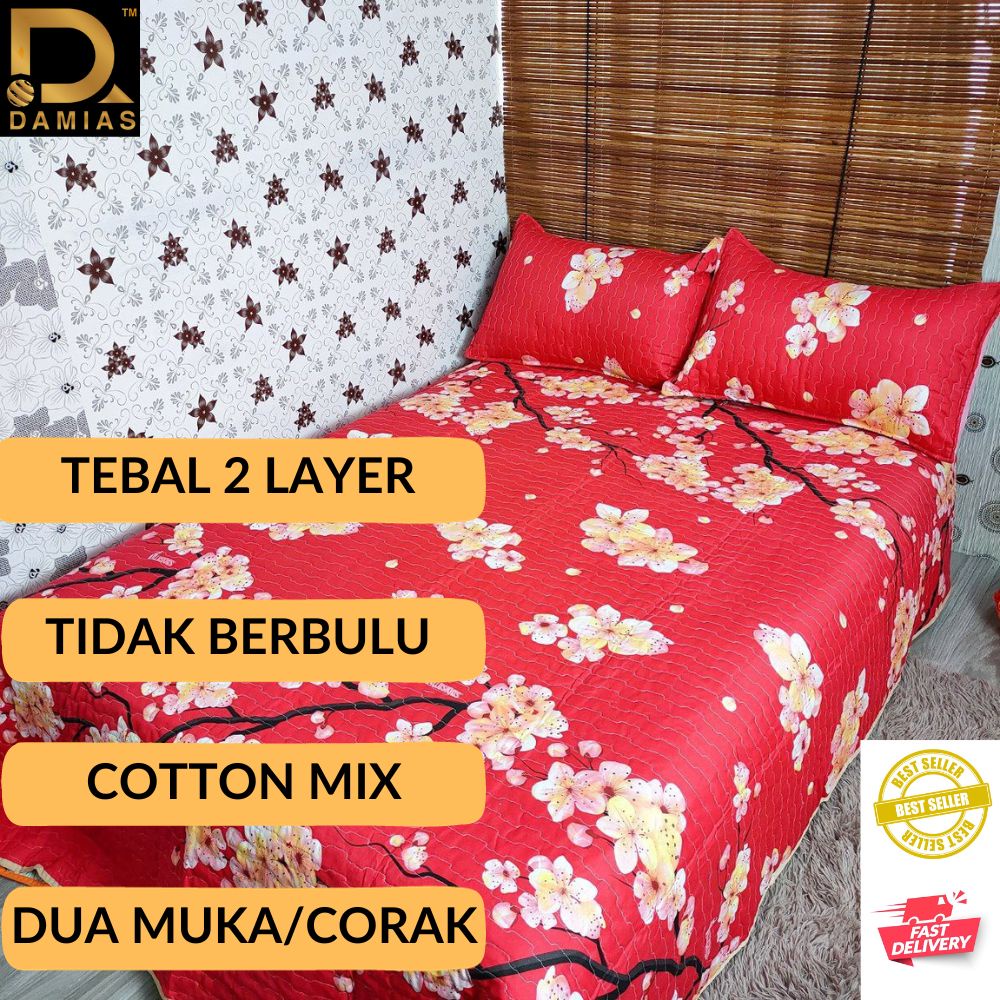 lelong CADAR 3 IN 1 PATCHWORK SAIZ QUEEN CORAK BUNGA/KARTUN REJECT POS ...