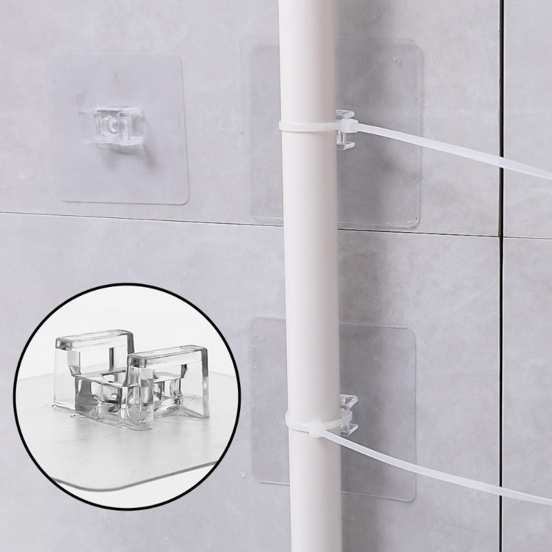 Self-adhesive Water Pipe Clamp - Adhesive Plastic Water Tube Hooks ...