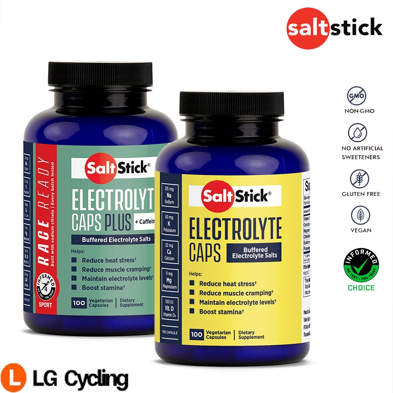 SaltStick Electrolytes Caps/ Plus Caf 100 pcs Electrolyte Supplement ...