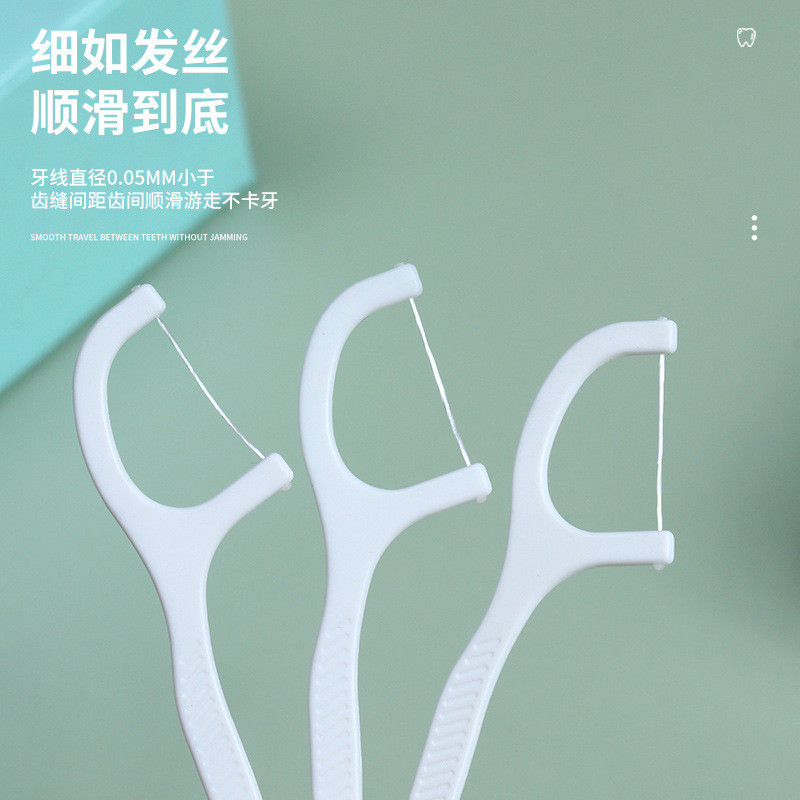SUMAIRU Ultra-Fine Dental Floss Stick Family-Sized Plastic Toothpick ...