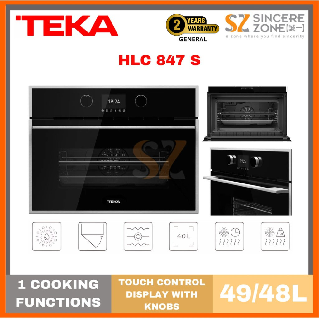 TEKA HLC 847 S Steam Oven with 1 Plus-Extension Telescopic Guide & 5 ...