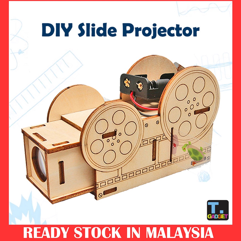 DIY Wooden Slide Projector 3D Puzzle Toy Educational Kits For Children ...