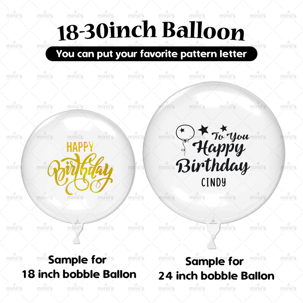 MINIIS PARTY Happy Birthday Sticker Bobo Balloon Bobo Sticker Belon ...