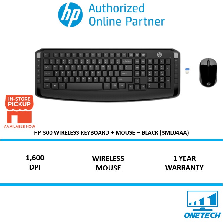 Hp 300 Wireless Keyboard And Mouse Combo Set 3ml04aa Hp 330 Wireless Keyboard And Mouse Combo