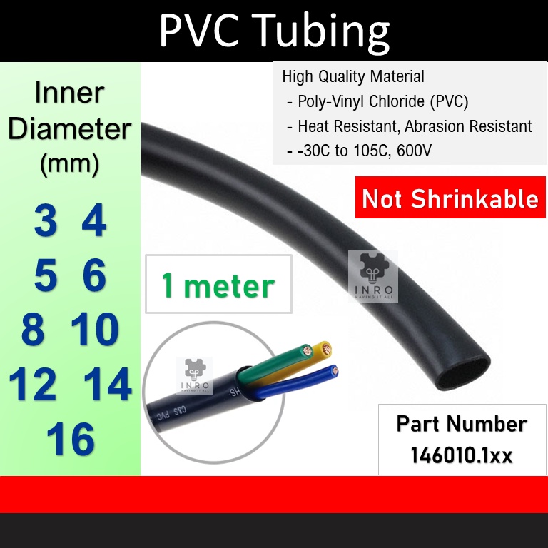 [1 meter] Soft PVC Tubing Insulated PVC Tube Cable Sleeving Wire Protection Wire Sleeving Tube ...