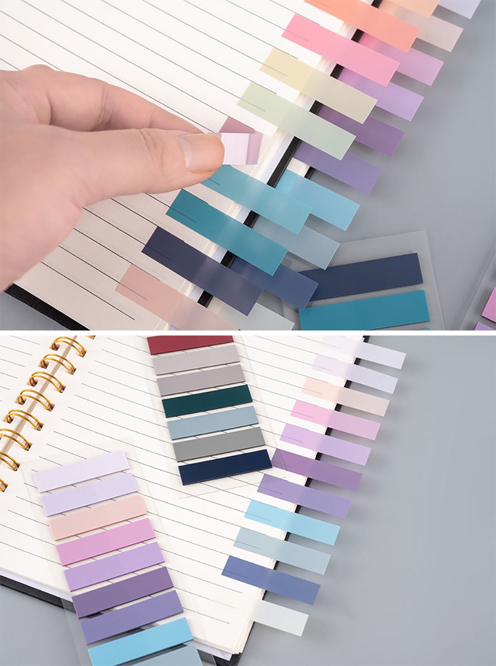 200 Sheets Colorful Transparent Index Sticker Classification Label ...