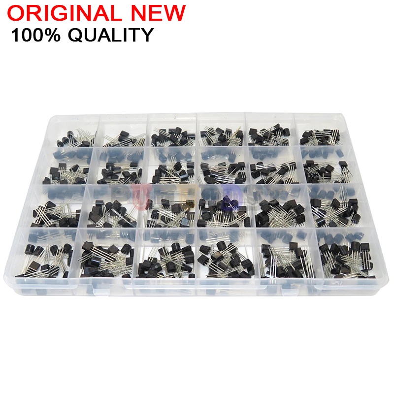 24Values TO-92 Transistor Assortment Assorted Kit Each BC327 BC337 BC517 BC547 BC548 BC549 ...