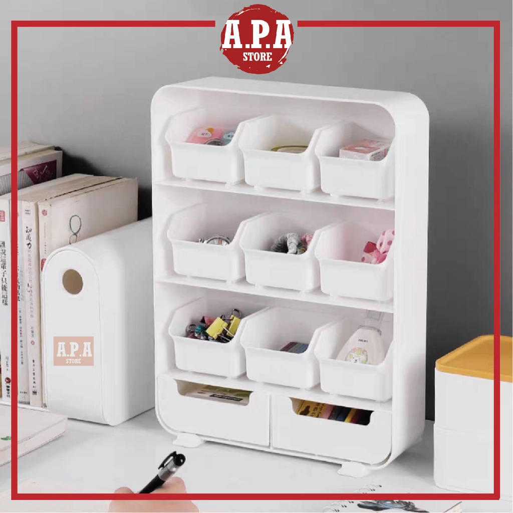 APA Mini Compartment Desk Organizer Drawer Stationery Storage Office ...