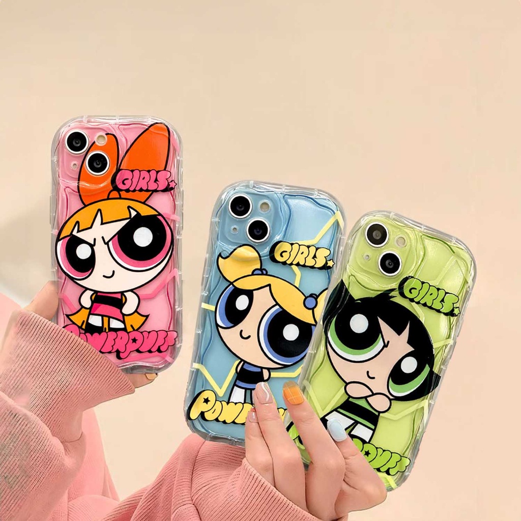 Cartoon Cute The Powerpuff Girls Case For Honor 90 Lite 3D Wavy Curved ...