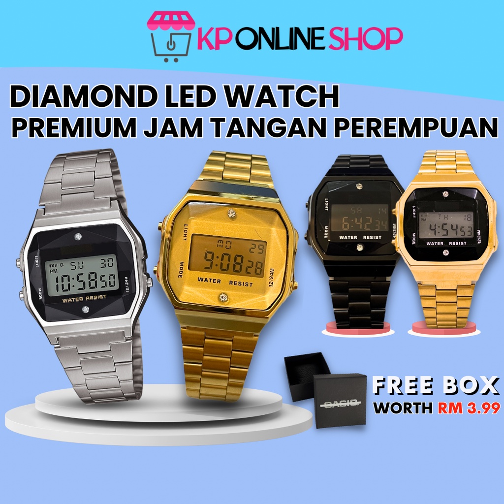 Casio DIAMOND 168 black / rose gold viral Di Malaysia harga promosi NEW ...
