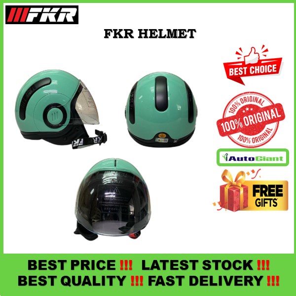 FKR HELMET WITH VISOR ( BLUE, PINK, TURQUOISE) | Shopee Malaysia