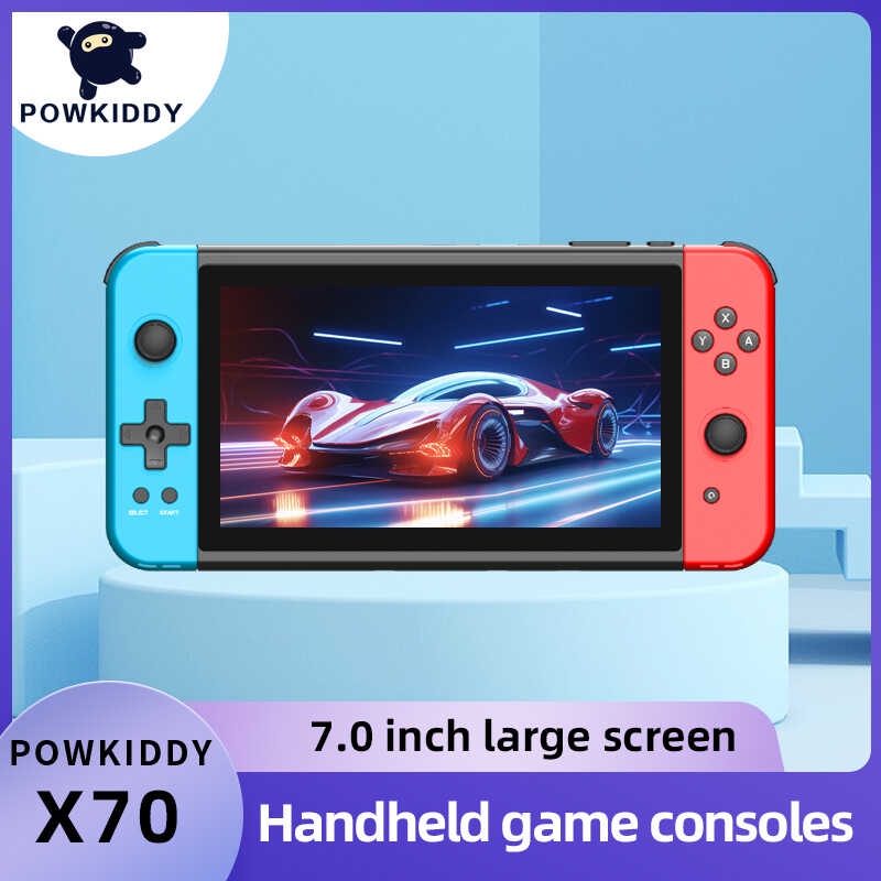 Bagong POWKIDY X70 Handheld Game Console 7 Inch HD Screen Retro Video ...