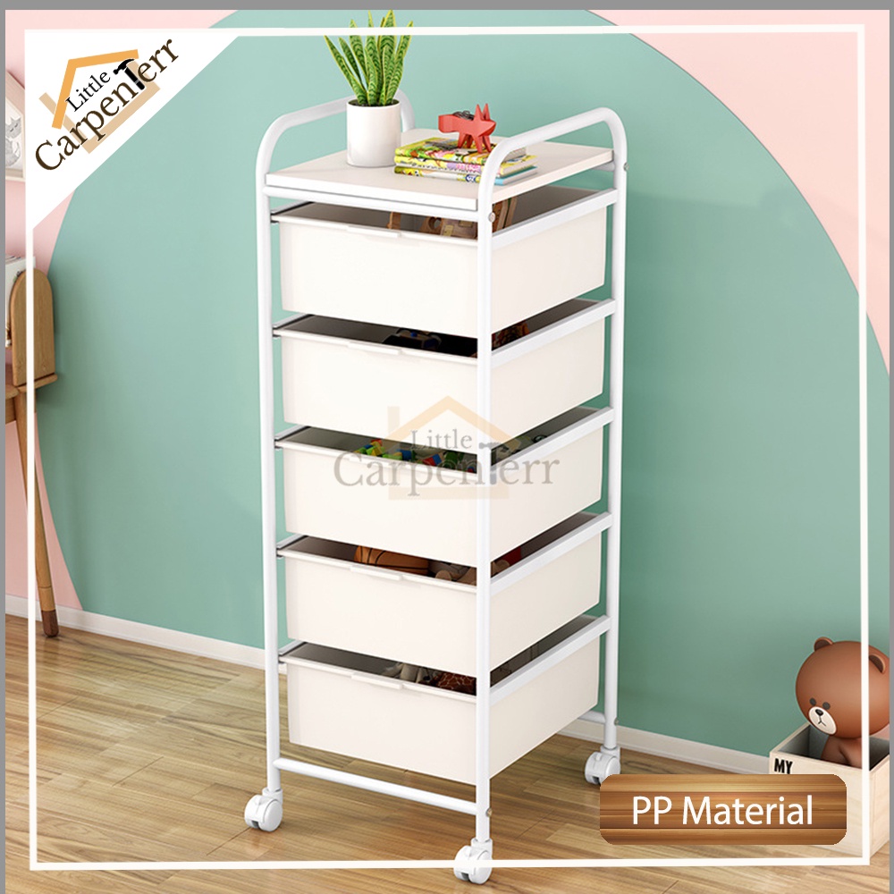 Little Carpenterr 3 4 5 Tier Drawer Storage Trolley Rack Organizer ...