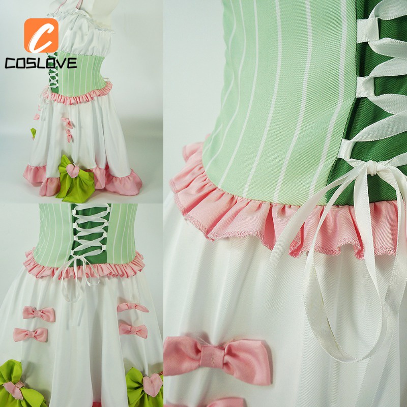 Demon Slayer Kanroji Mitsuri Fan Made Style Dress Cosplay Full Set ...