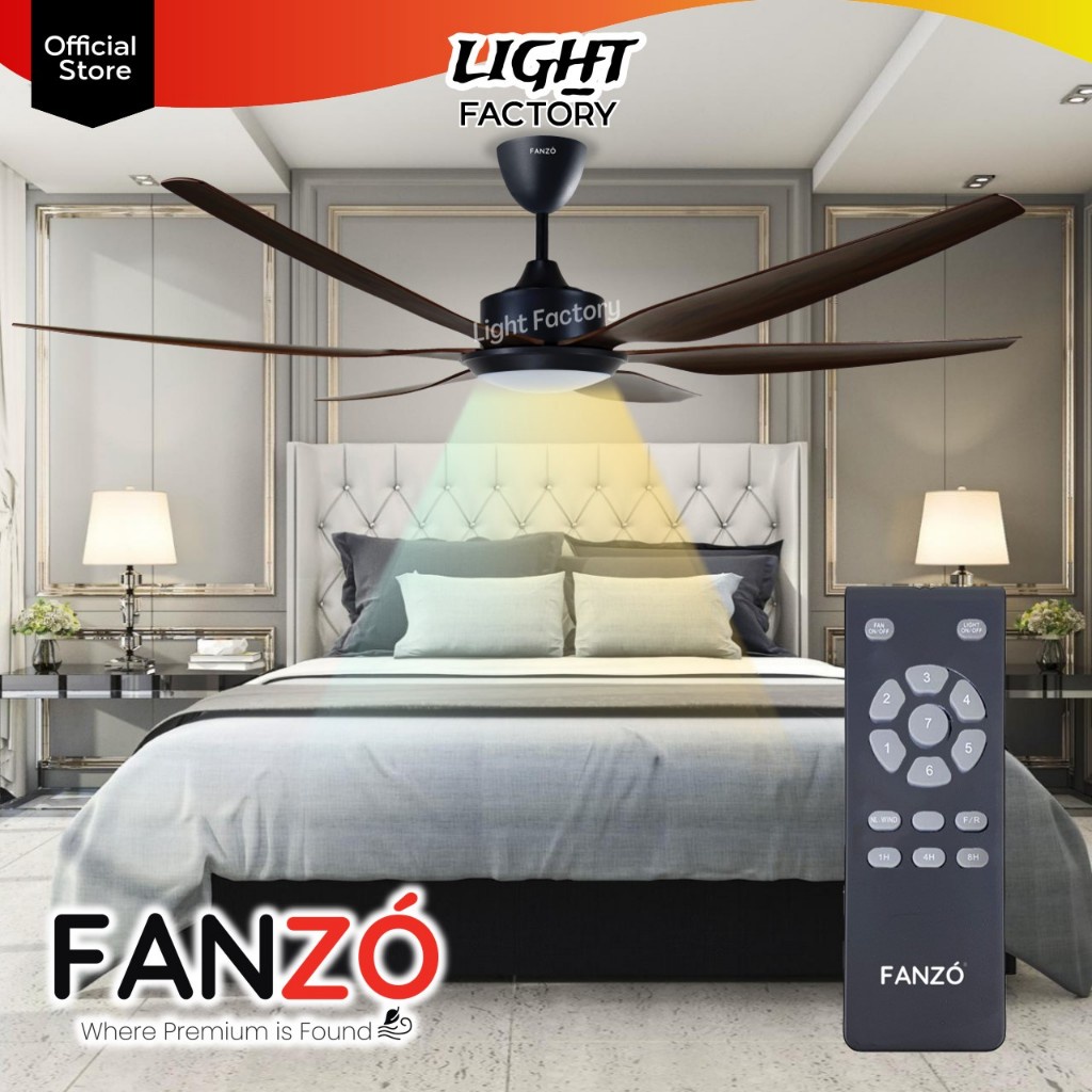 🔥NEW🔥FANZO COSMO LED 66'' 6 Blades 14 Speeds + TURBO with Remote ...