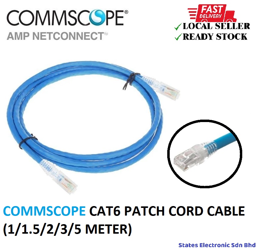 COMMSCOPE CAT6 PATCH CORD CABLE (1/1.5/2/3/5 METER) | Shopee Malaysia