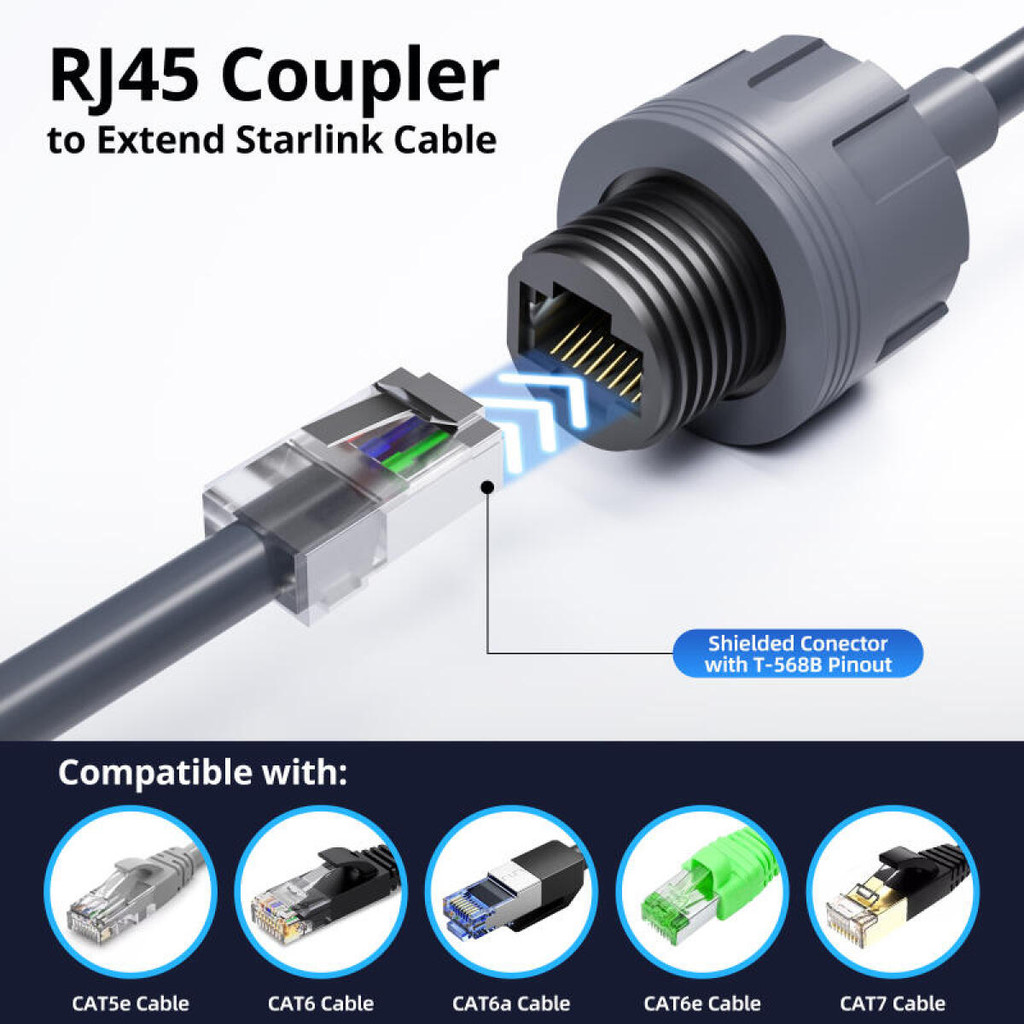 for StarLink V2/Gen 2 Connector SPX To RJ45 Waterproof Connector Female ...