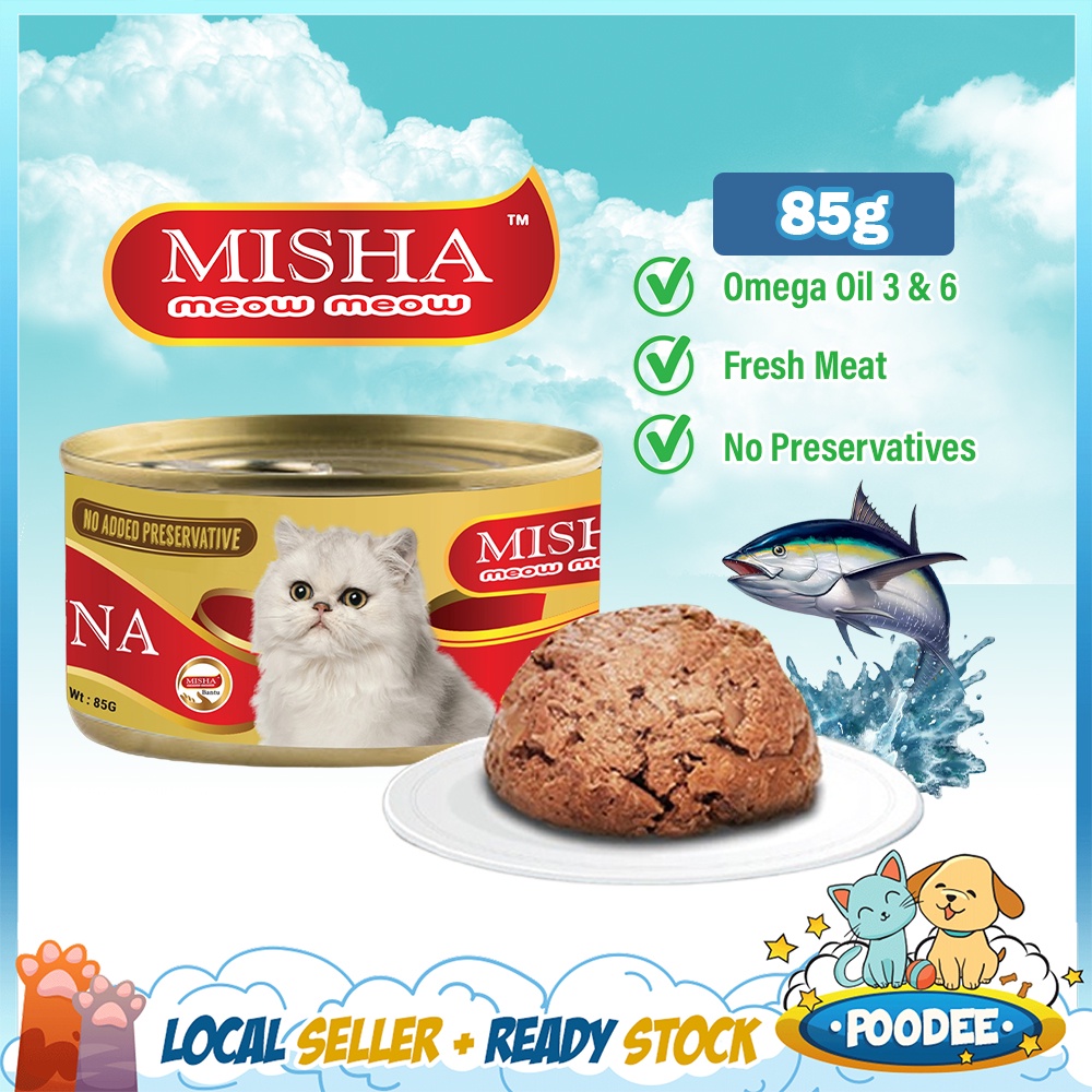 POODEE MISHA 85g Wet Canned Cat Food (Tuna) | Shopee Malaysia