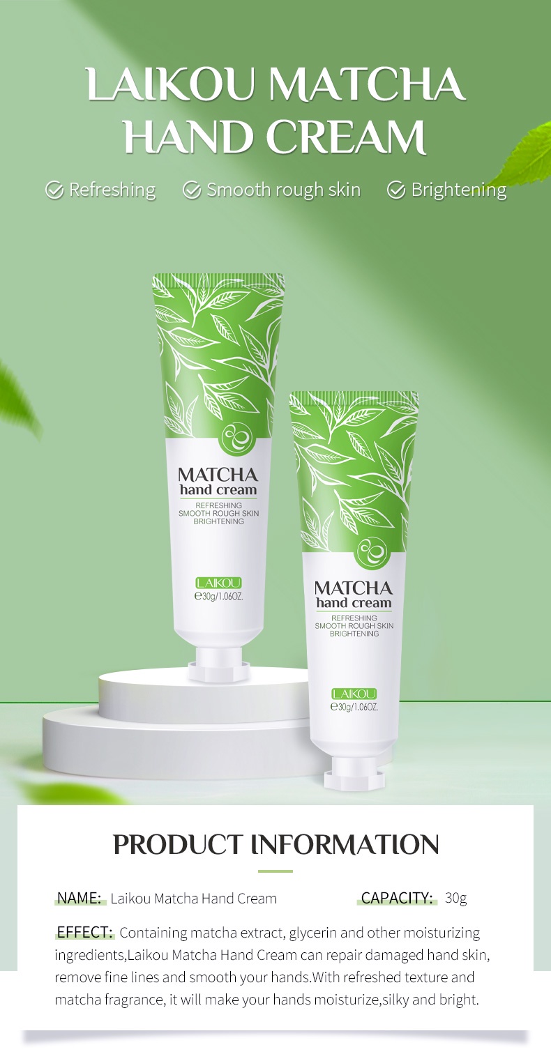 LAIKOU Matcha Moisturizing Hand Cream Nourishing For Dry Rough Skin 30g ...