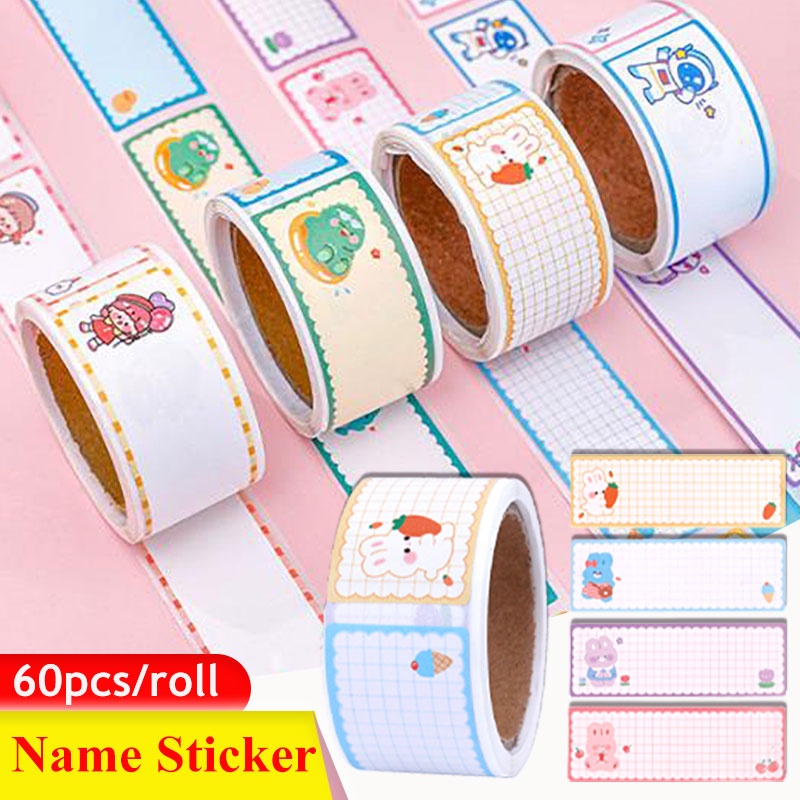 60Pcs/Roll Multifunctional Classification Cartoon Label Sticker ...