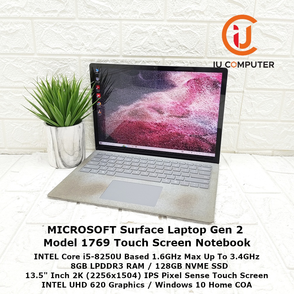 MICROSOFT SURFACE LAPTOP GEN 2 MODEL 1769 INTEL CORE I5-8250U 8GB ...