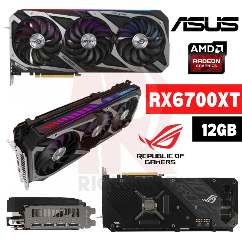 {Ready Stock} ASUS ROG STRIX RX6700XT 12G OC GAMING Desktop PC AMD GPU ...