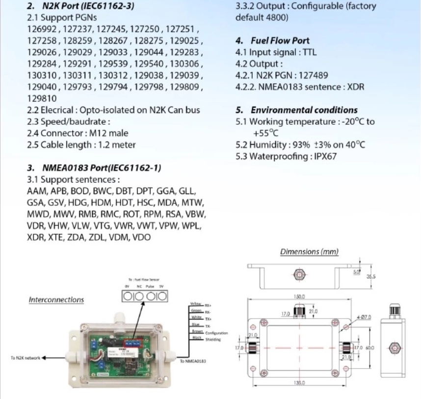 ONWA New KC-2W NMEA2000 And NMEA0183 Bidirection Converter NMEA0183 to N2K converter KC-2W WIFI ...