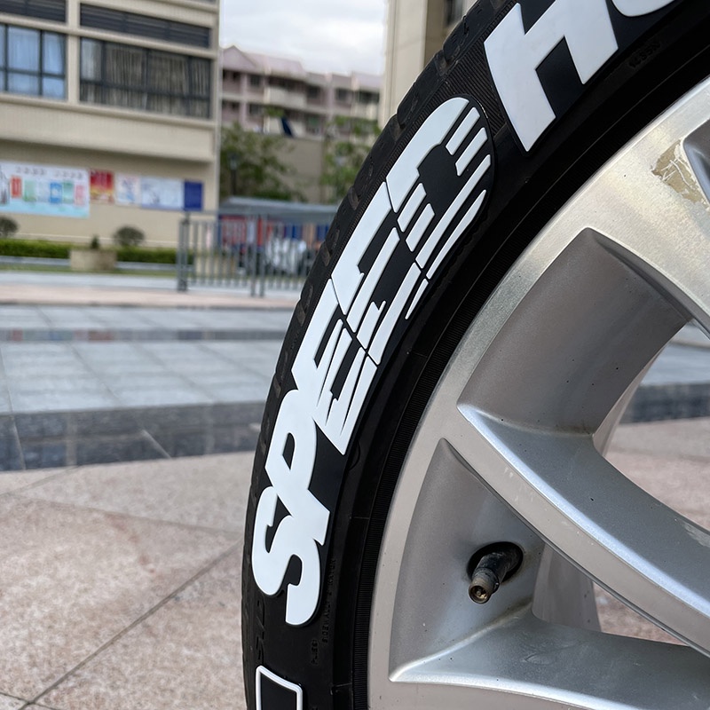 XM-Car Tire Decals Car Styling Permanent Car Tire Decor 3D PVC ...
