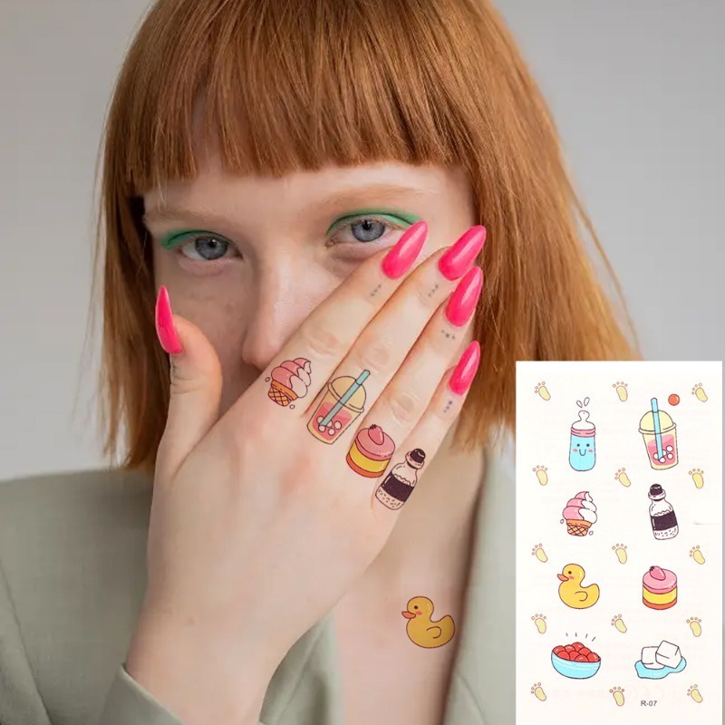 [ Featured ] Funny Tattoo Sticker / Music Festival Art Decor ...