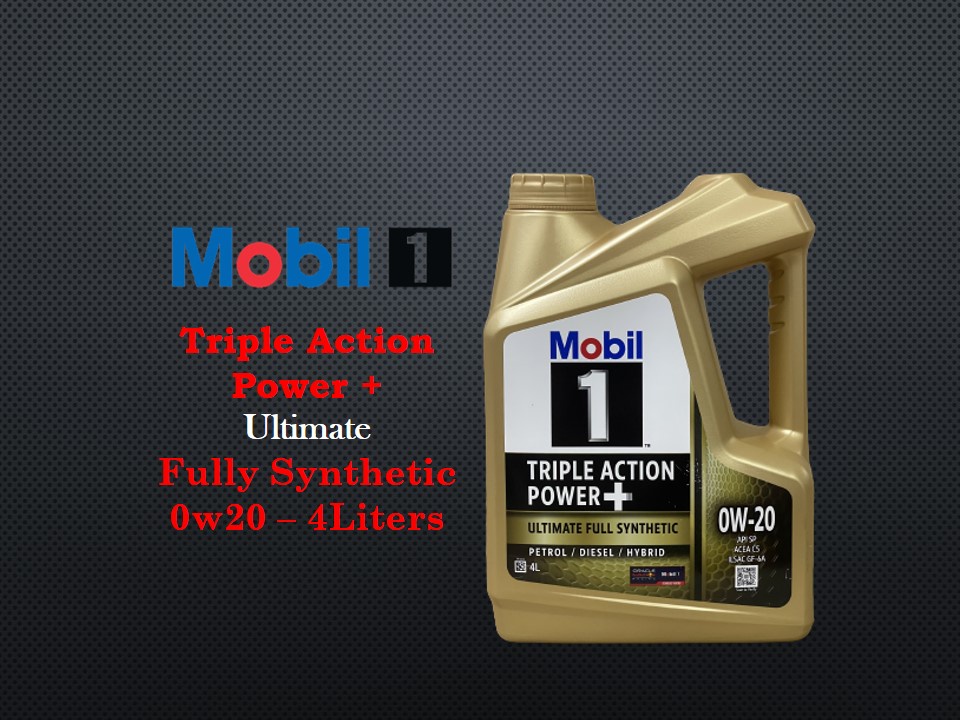 MOBIL 1 - 0w20 API-SP Fully Synthetic Engine Oil - 4Liter 0w-20 API SP ...