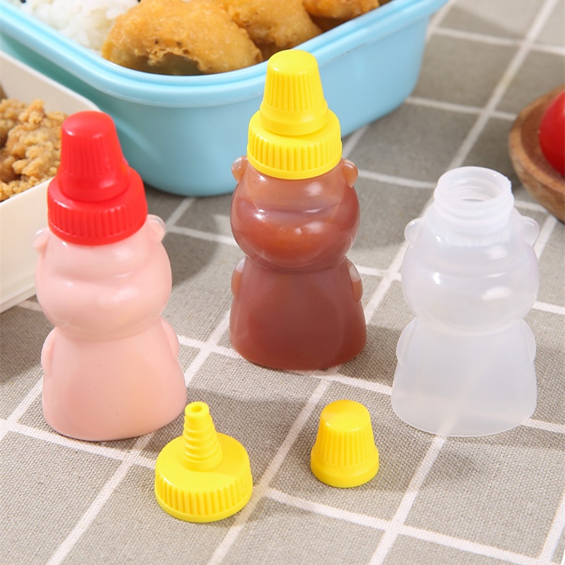 2Pcs/Set Portable Mini Seasoning Salad Tomato Squeeze Sauce Bottle Cute ...