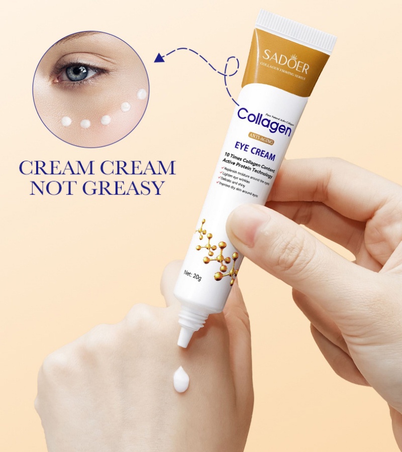 SADOER Collagen Eye Cream Moisturizes Improves Dark Circles Anti ...