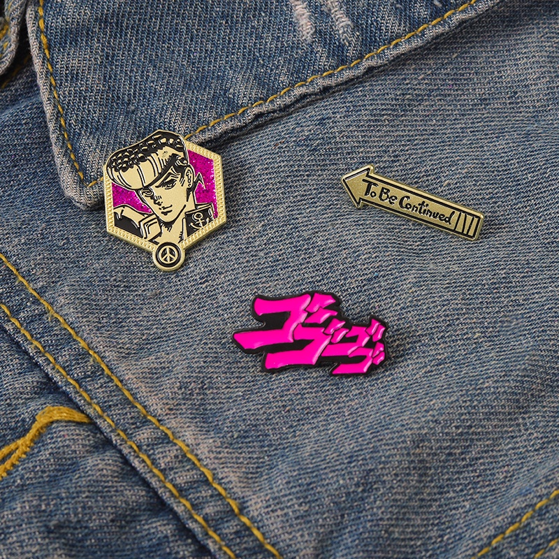 Animation Peripheral Bizarre Adventure Cartoon Character Enamel Pin ...