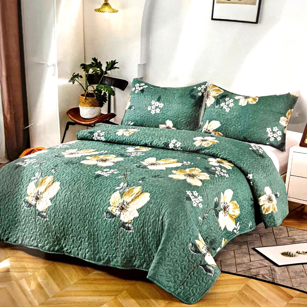 Cadar Patchwork Set 3 IN 1 Bed Sheet TEBAL SIRI 9 SULTAN 3 Pieces Plaid ...