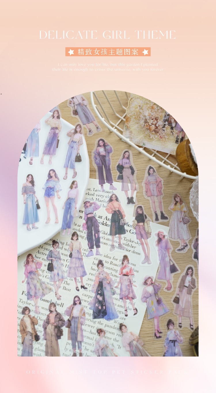 ENWEI 30 Pcs [Long Holiday Collection Series] Lovely Girl Journal ...