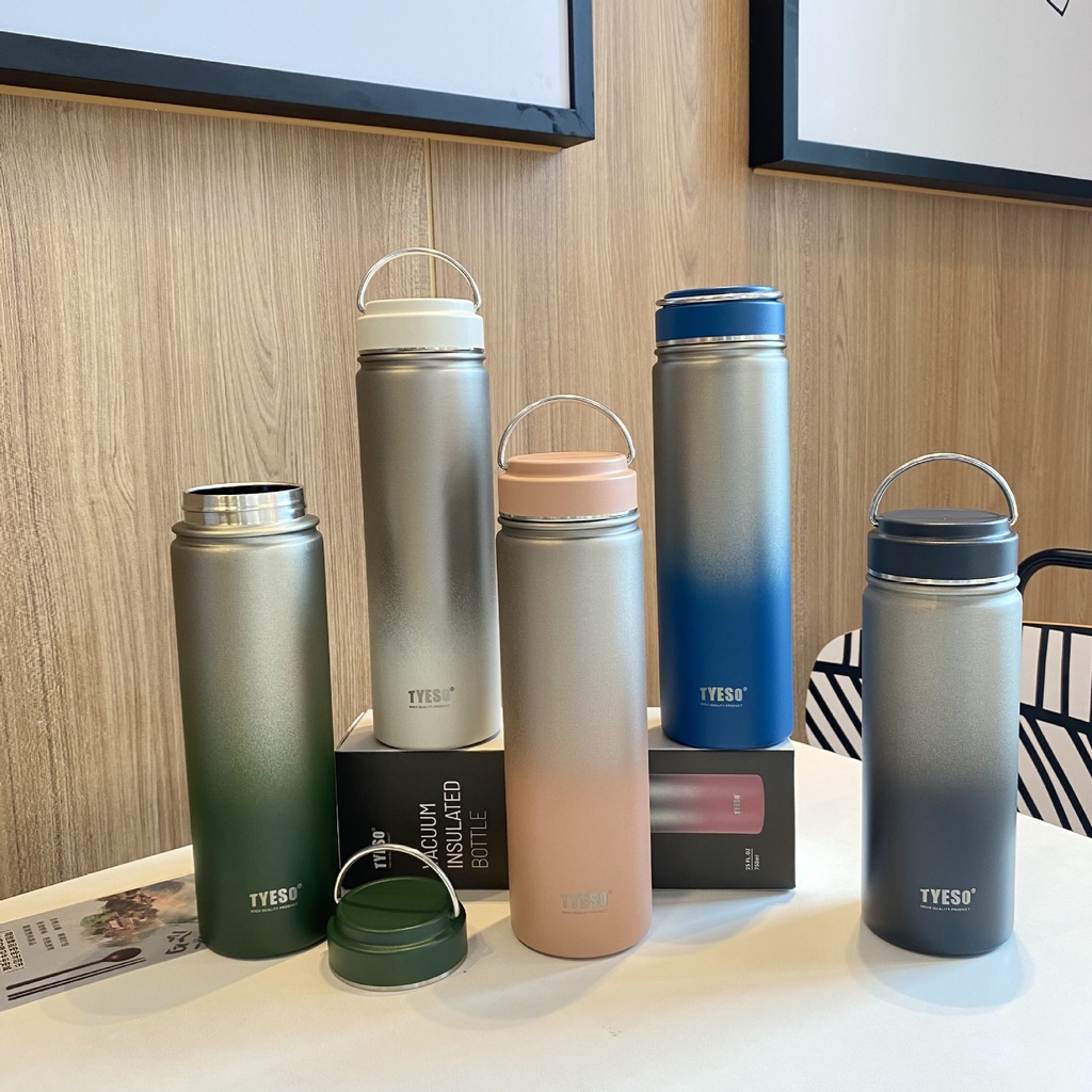 Tyeso Design Terbaru Gradient Thermos with Steel Handle Tumbler 750ml ...