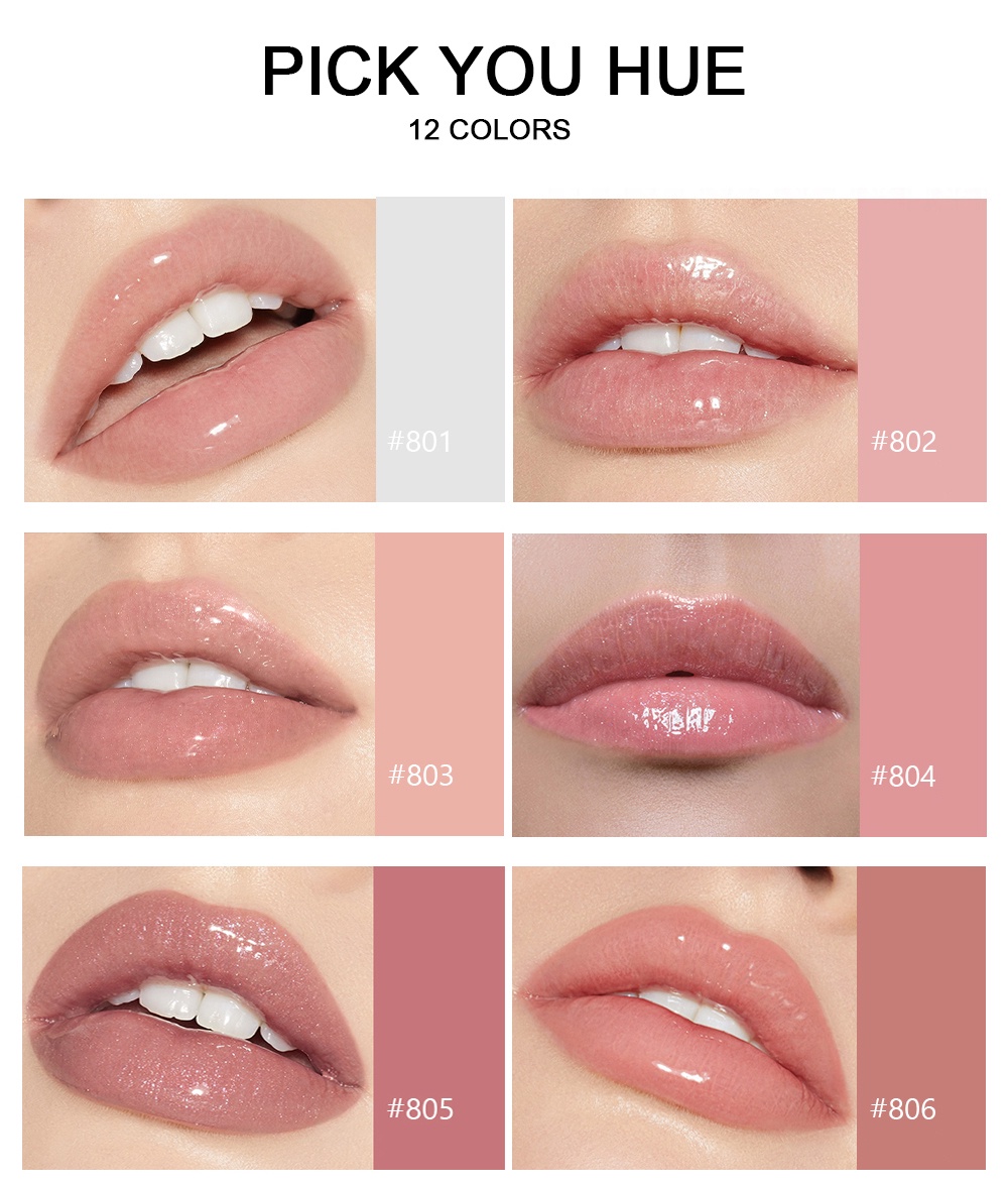 Monochrome Moisturizing Pearlescent Lip Gloss Mirror Water Gloss Lip ...
