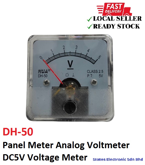 DH-50 Panel Meter Analog Voltmeter DC5V voltage meter (DH-50-DC5V ...