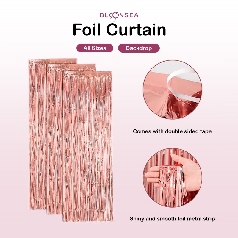 Foil Curtain Backdrop Photography Background Glitter Tinsel Metallic ...