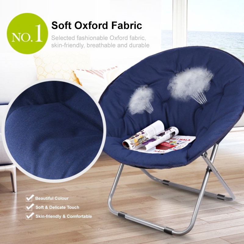 GDeal Adult Moon Chair Portable Folding Chair Home Balcony Recliner ...