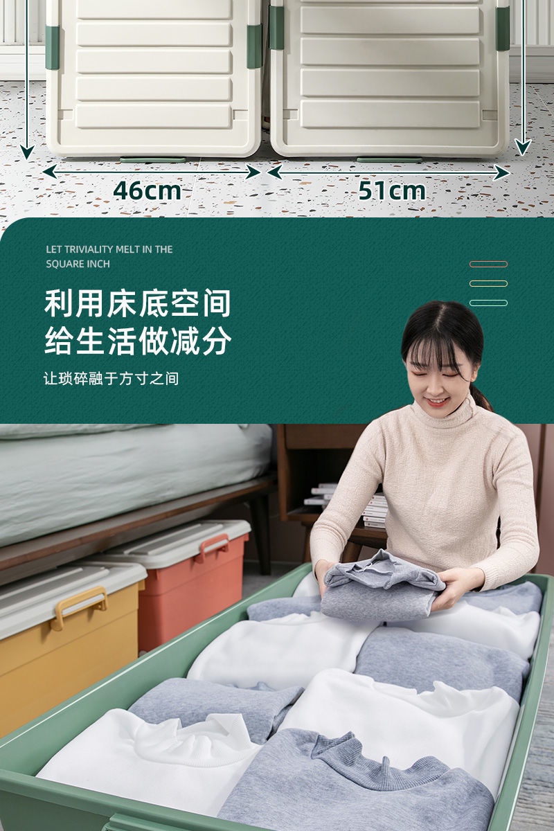 [Free Shipping-limited Time Special Offer] Bed Under Storage Box Flat ...